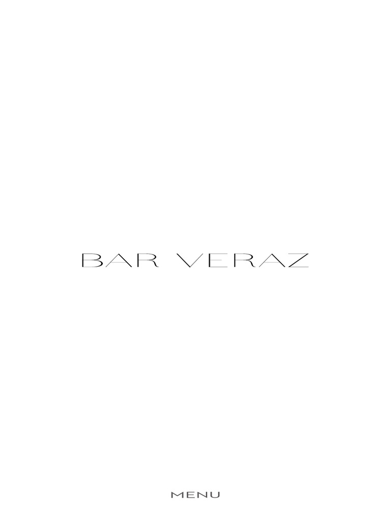 The Barcelona EDITION Bar Veraz Menu English | PDF