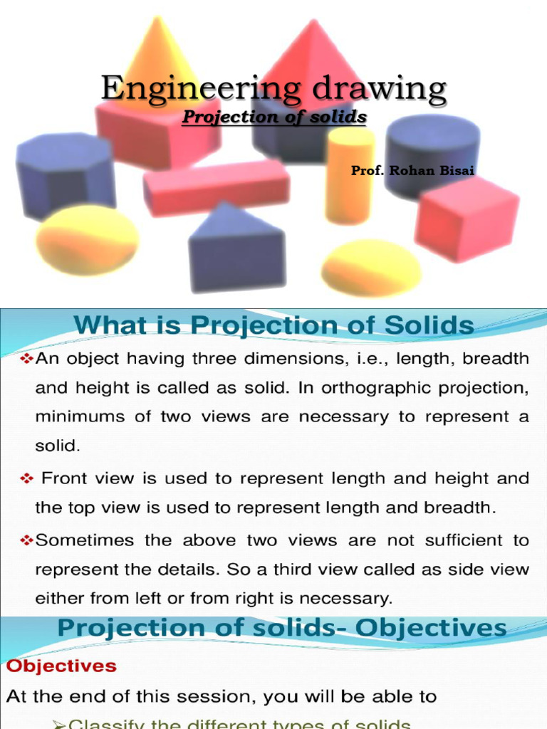 Projection of Solids | PDF