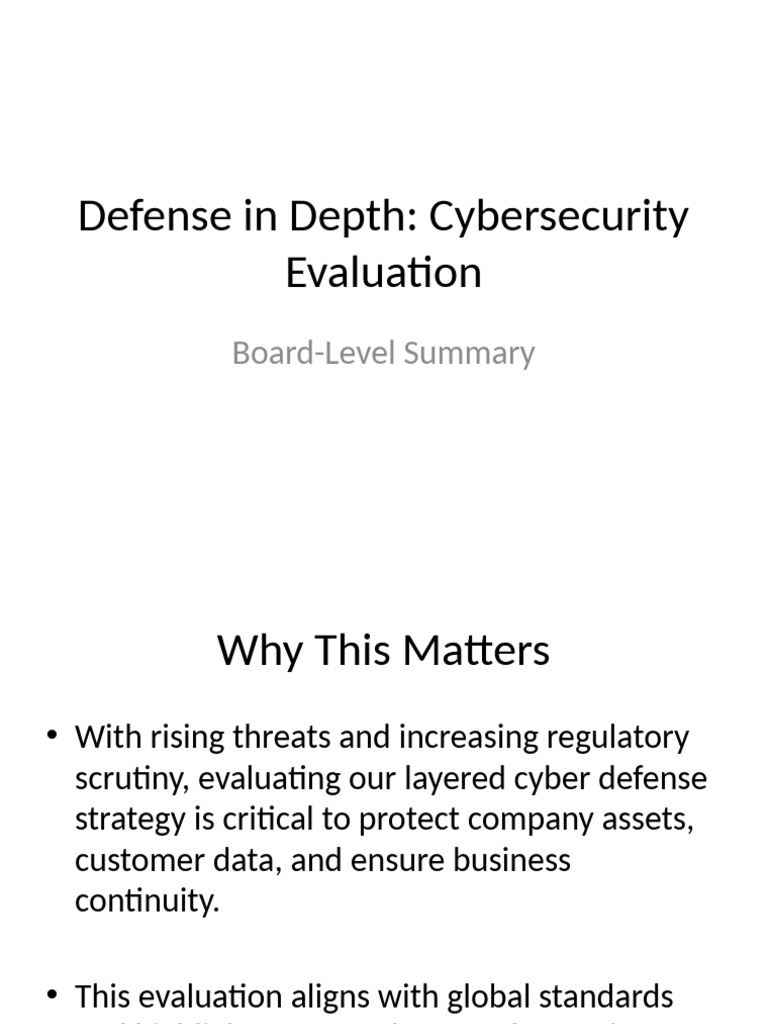 Defense in Depth Board Deck | PDF