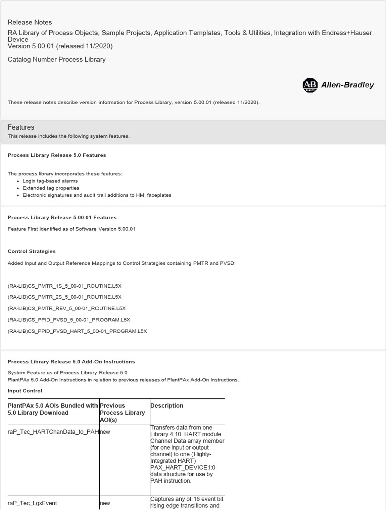 Process Library - 5.00.01 (Released 11 - 2020) | PDF | Input/Output | Parameter (Computer ...