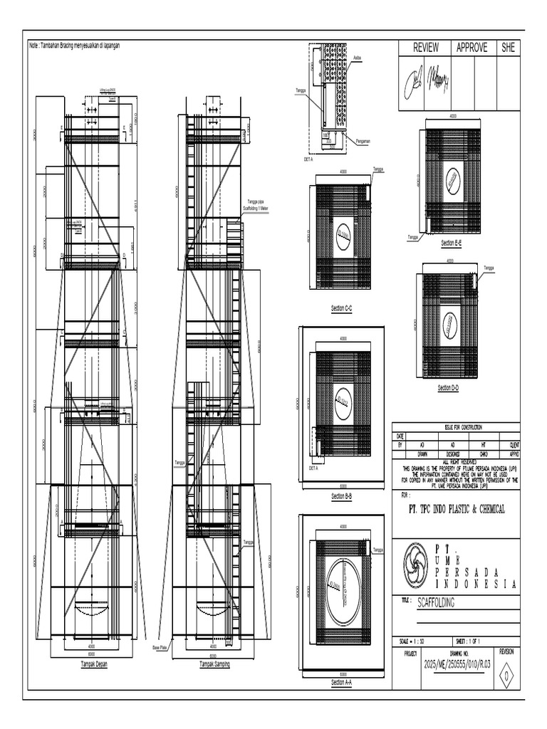 (REV - 9) Detail of Scaffolding | PDF
