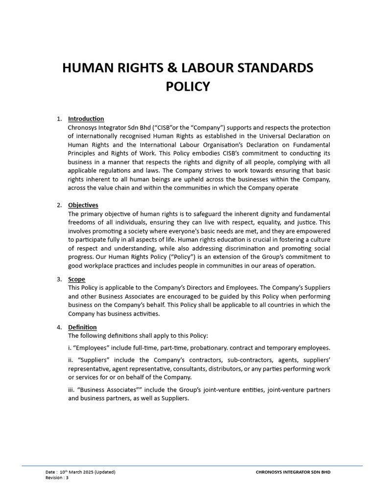 Human Right and Labour Policy - R | PDF | Labour Law | Employment