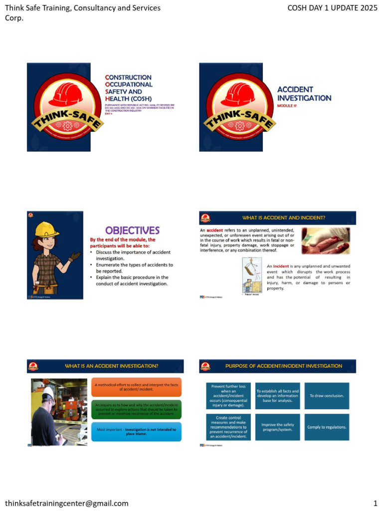 ThinkSafe COSH 2025 Update D4 | PDF