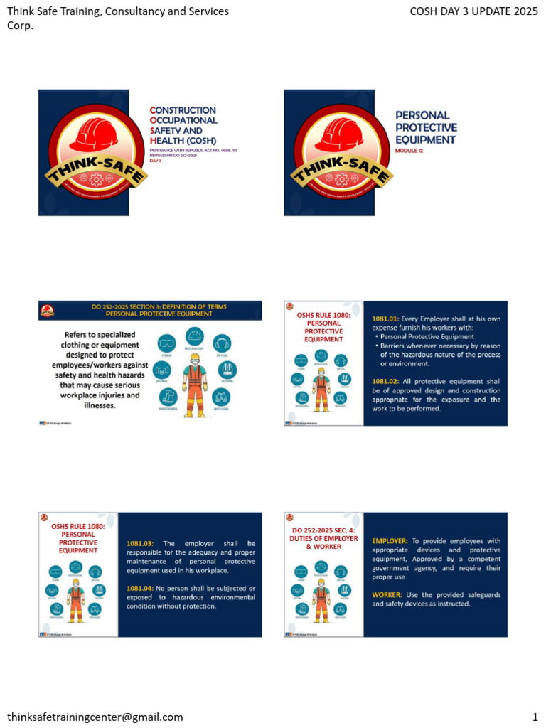 ThinkSafe COSH 2025 Update D3 | PDF
