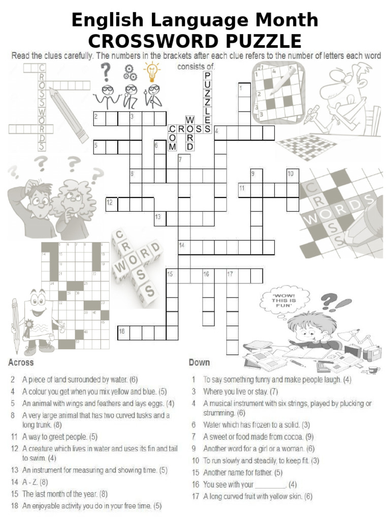 English Language Month PUZZLE 2 | PDF