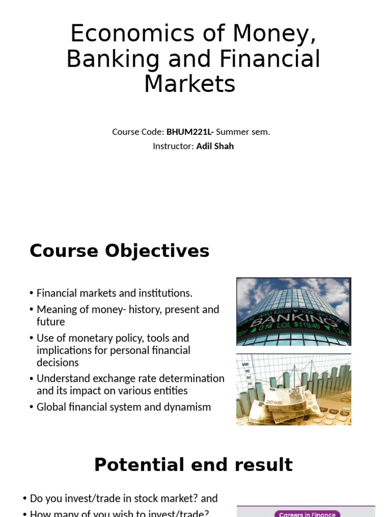 Money, Banking, and Financial Markets Overview | PDF | Cost Of Living ...