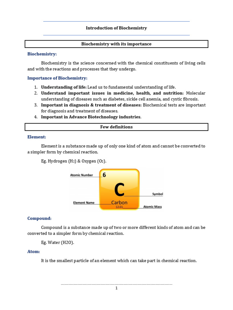 Introduction of Biochemistry & Biophysics | PDF | International System ...