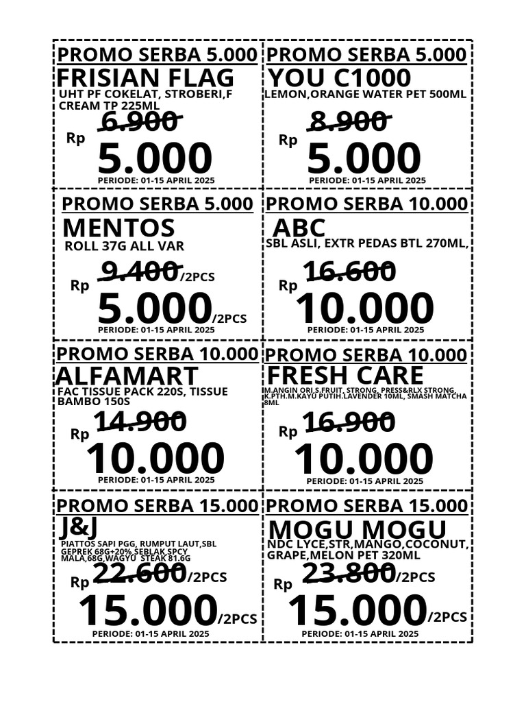 Promo Serba 5.000 di Alfamart | PDF
