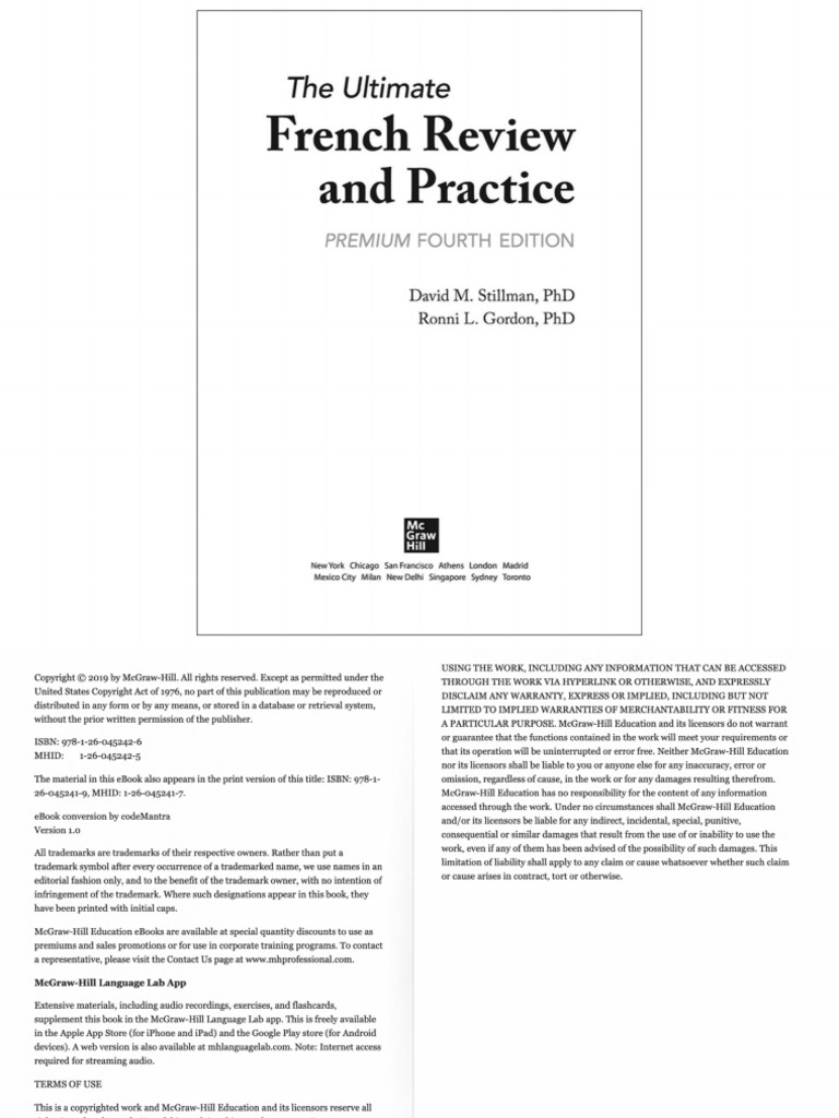 The Ultimate French Review and Practice-Introductory Pages | PDF ...