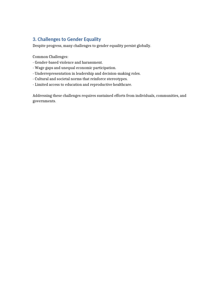 Gender Equality 3 | PDF