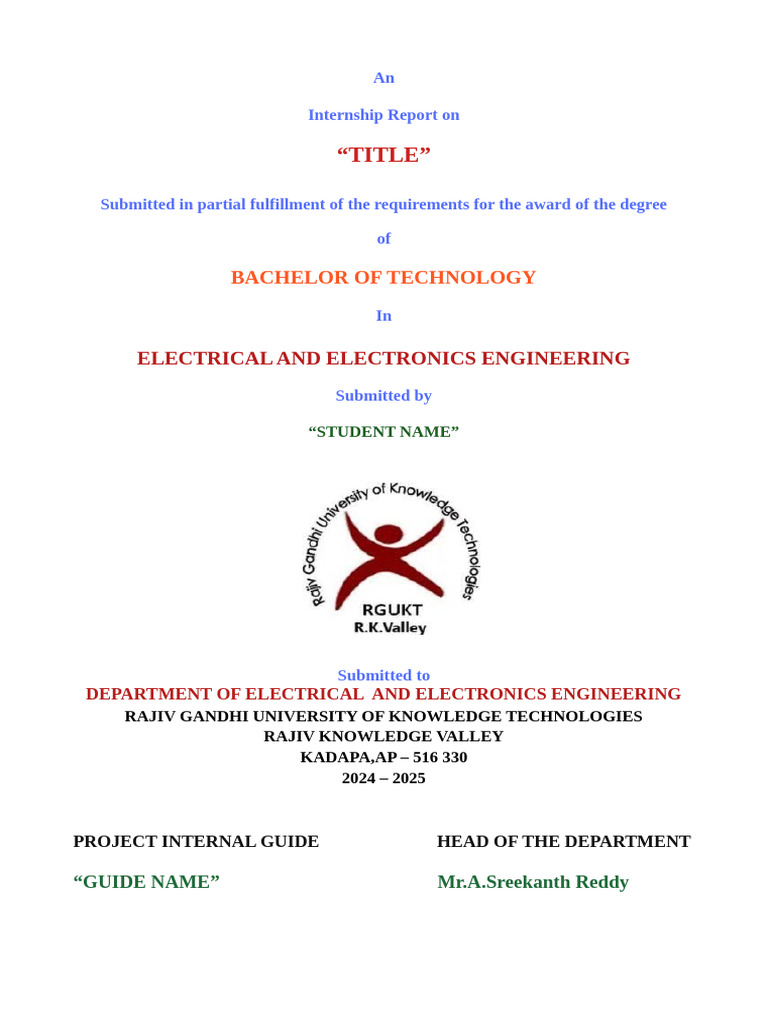 Report 1st Page | PDF