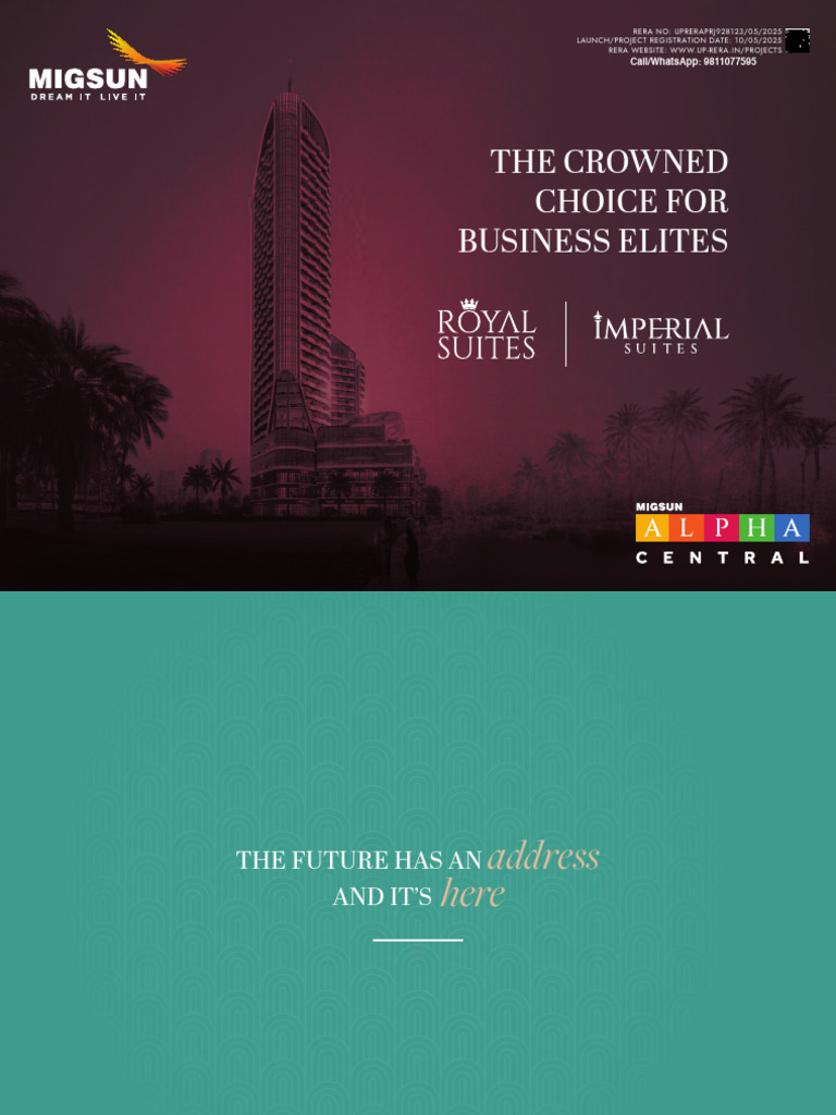 Migsun Alpha Central: Business Suites | PDF