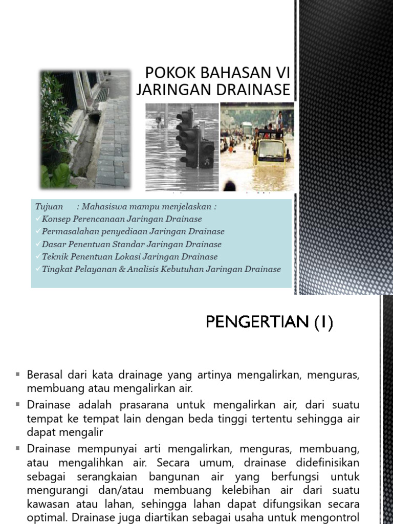Perencanaan Jaringan Drainase Perkotaan | PDF