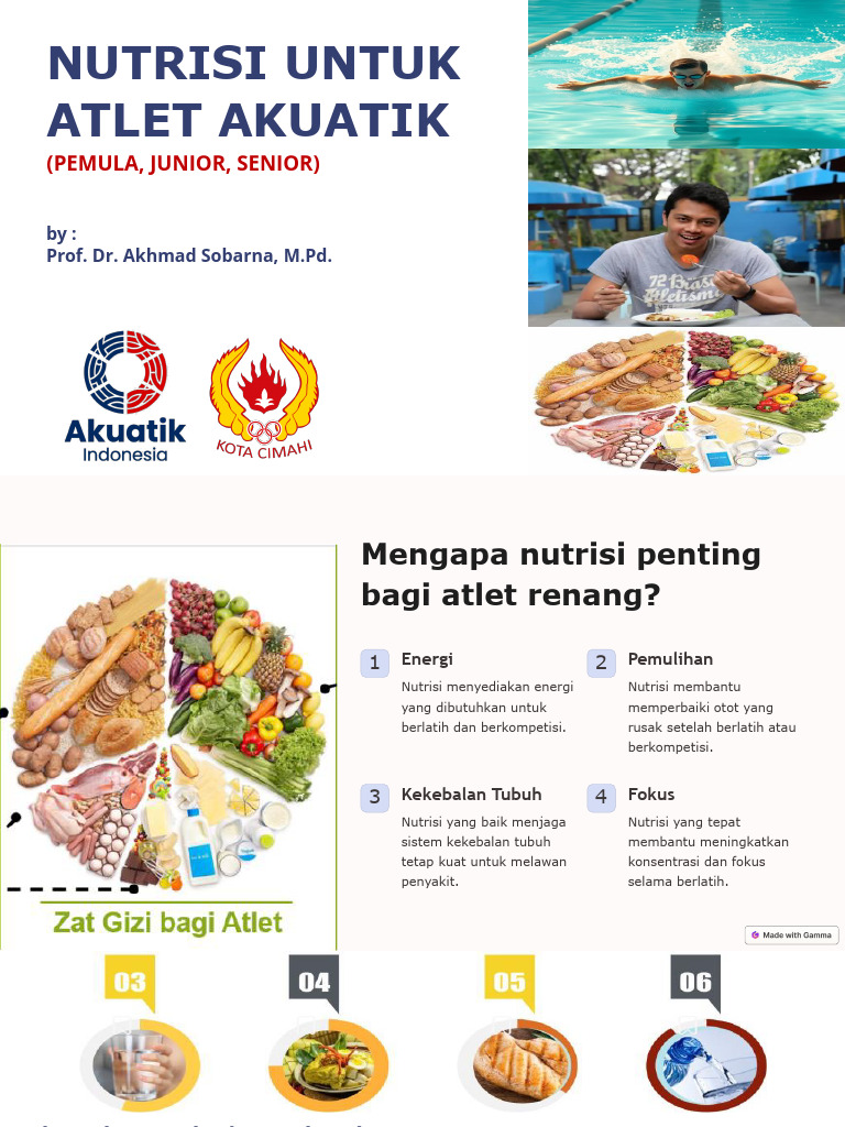 Menu Nutrisi untuk Atlet Renang | PDF