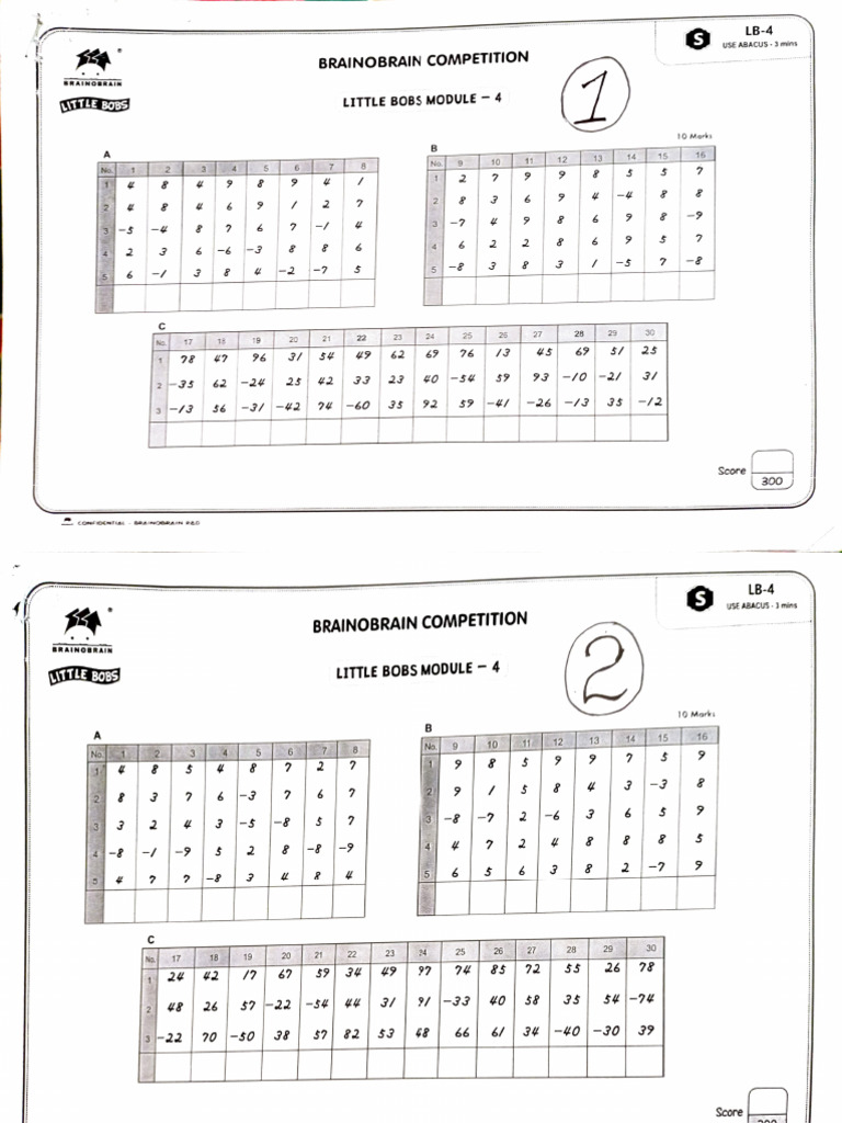 Brainobrain Competition Model Paper | PDF