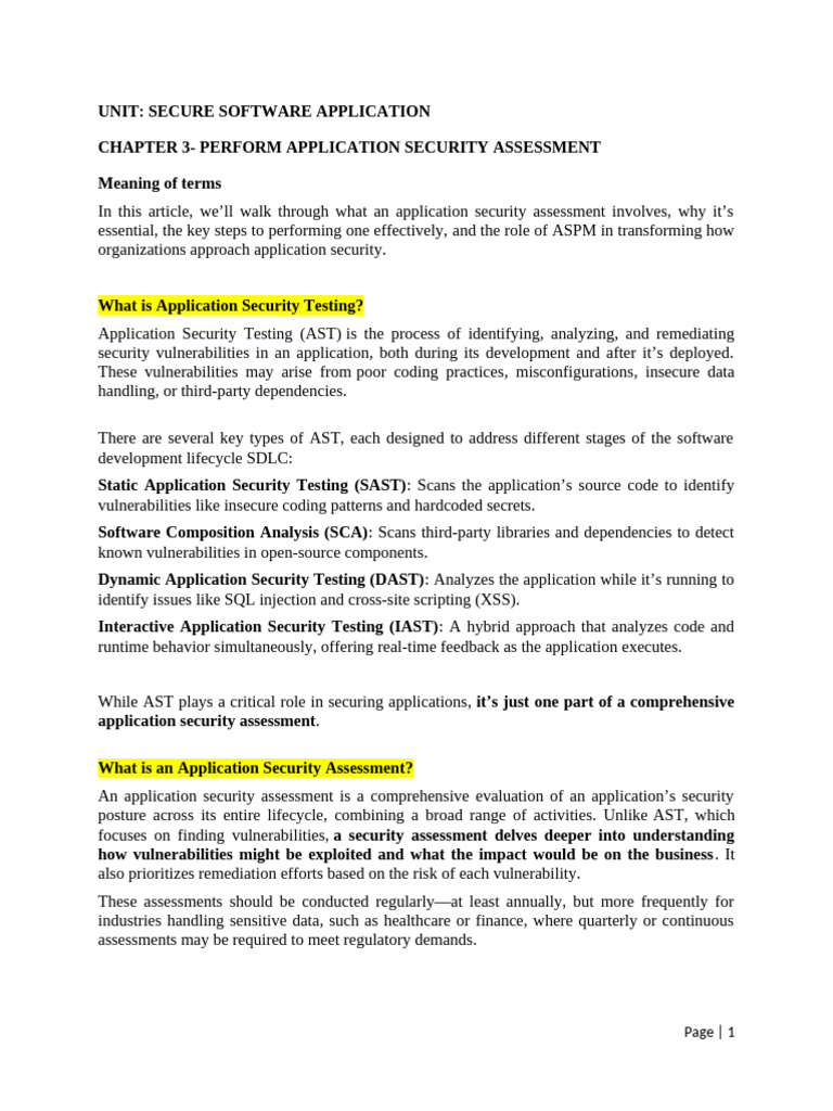 Application Security Assessment Chapter 3 | PDF | Security | Computer ...