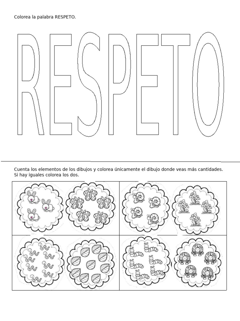 Colorea la Palabra Respeto | PDF