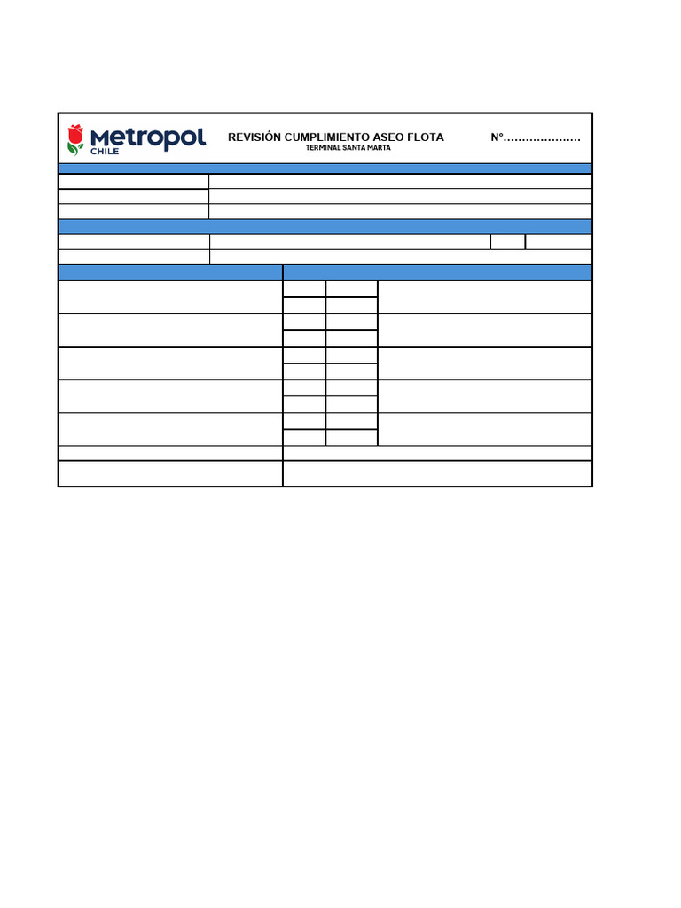 Control de Aseo | PDF
