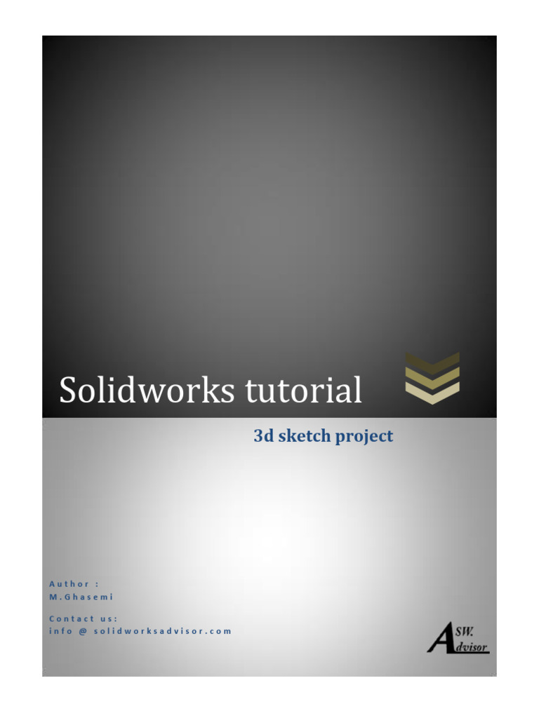 3D Sketching in SolidWorks Tutorial | PDF | Cartesian Coordinate System ...