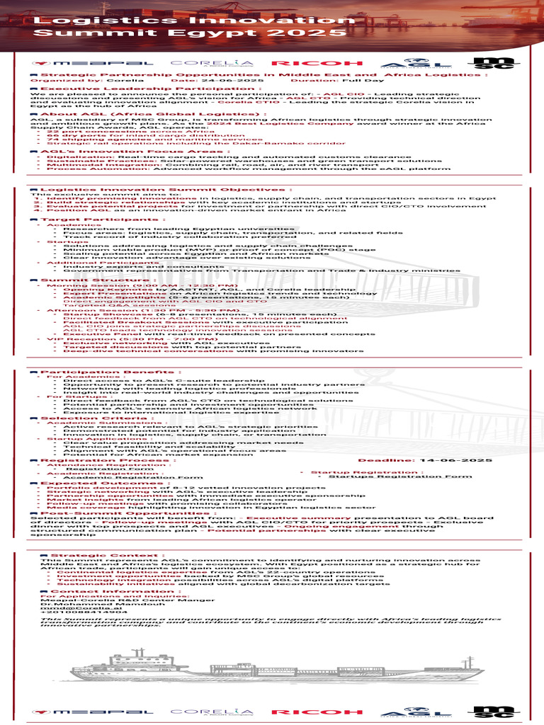 Corelia Logistics Innovation Summit Egypt 2025 - 250531 - 142846 | PDF | Logistics | Innovation