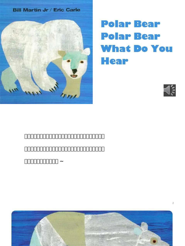 Polar Bear, Polar Bear: Animal Sounds | PDF | Mammals | Predation