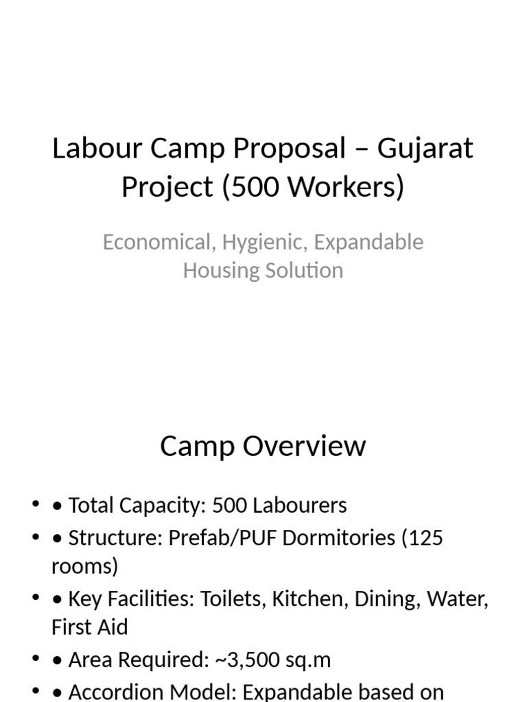Gujarat Labour Camp Layout Plan | PDF