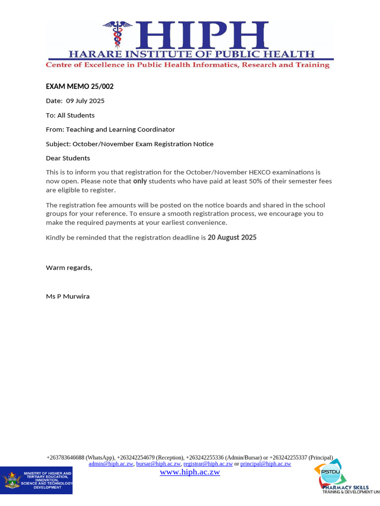 Hexco Exam Registrations | PDF