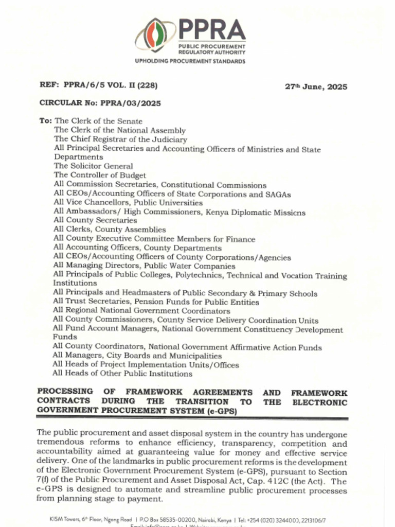 PPRA Circular No. 3 of 2025 | PDF