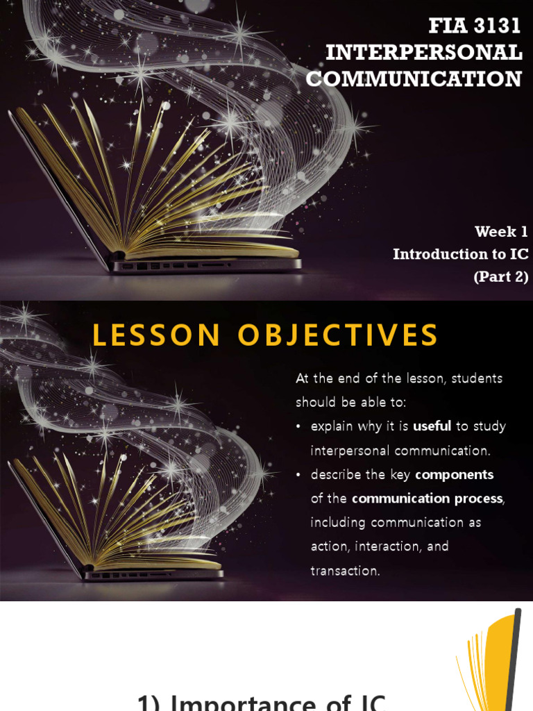 Week 1 Introduction To IC (Part 2) | PDF | Communication | Interpersonal Relationships