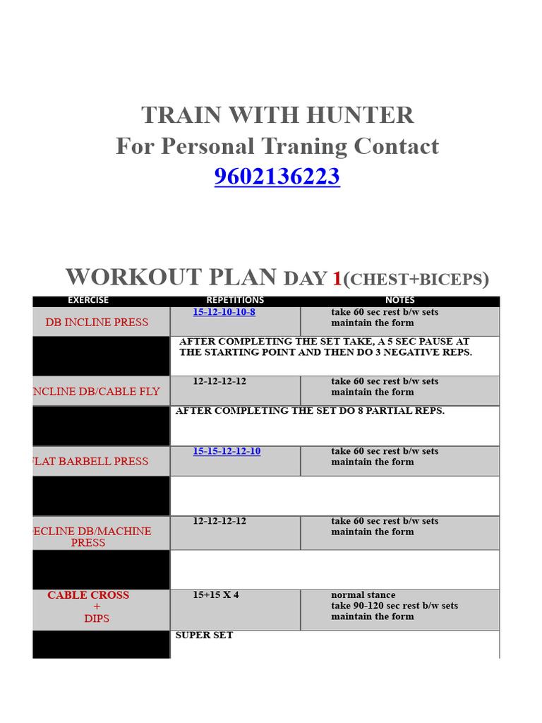 Manoj Kumar Workout Plan | PDF | Weight Training