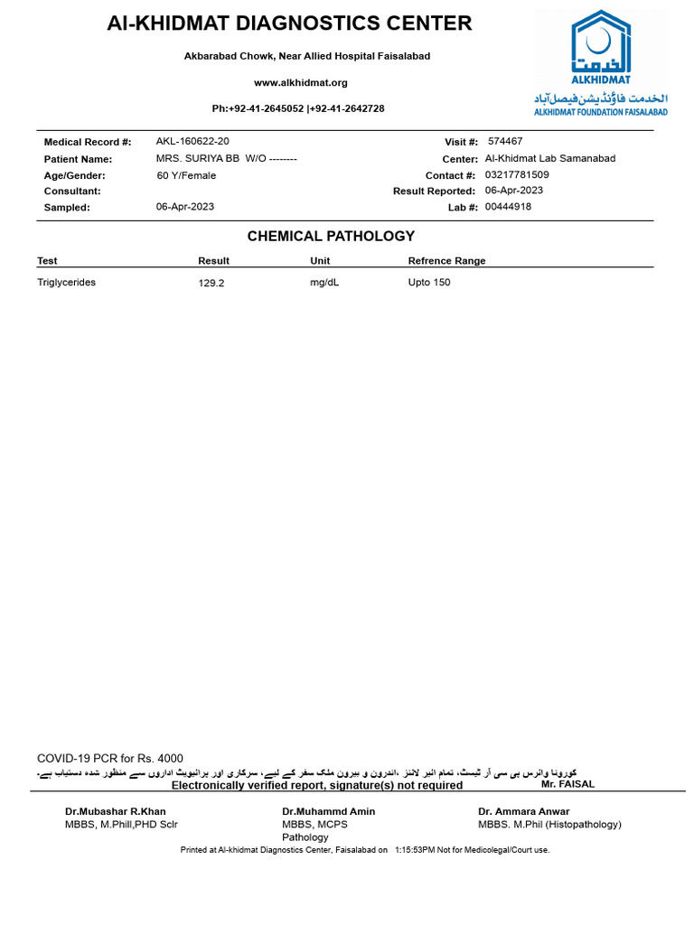Chemical Pathology | PDF