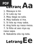 Letrang WW Kindergarten Worksheets | PDF