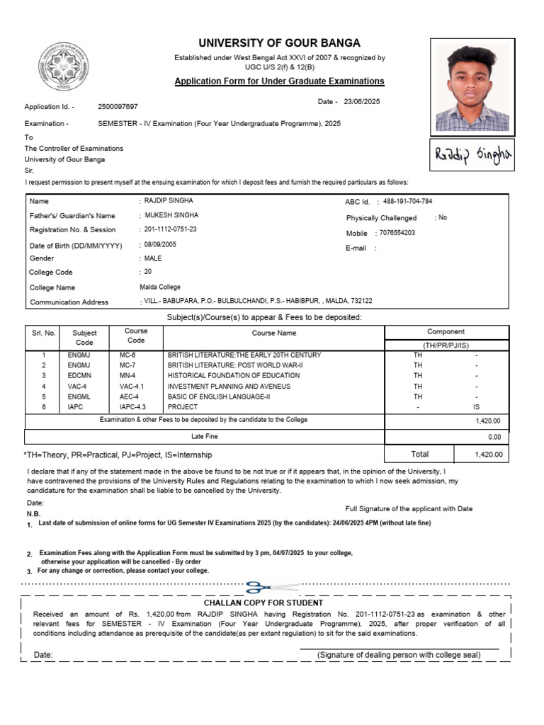 Enrolment - Form - 201 1112 0751 23 - 23 06 2025 - 18 31 | PDF ...
