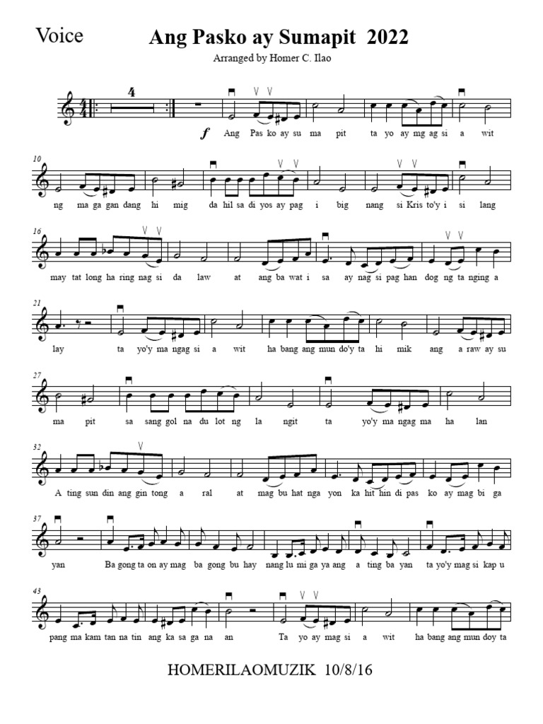Ang-Pasko-ay-Sumapit-2022-Voice (1) | PDF