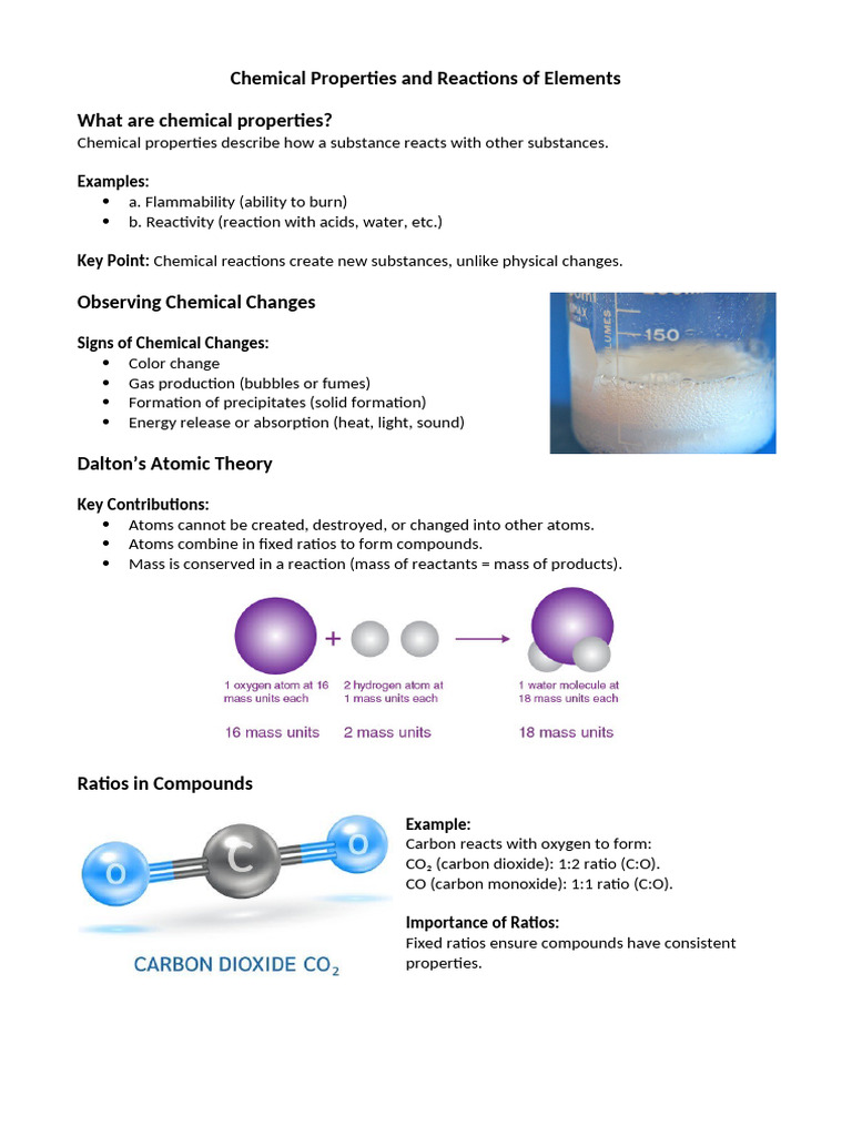 5 Chemical Properties and Reactions of Elements | PDF