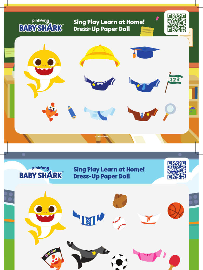 Pinkfong Sing Play Learn at Home Paper Doll | PDF