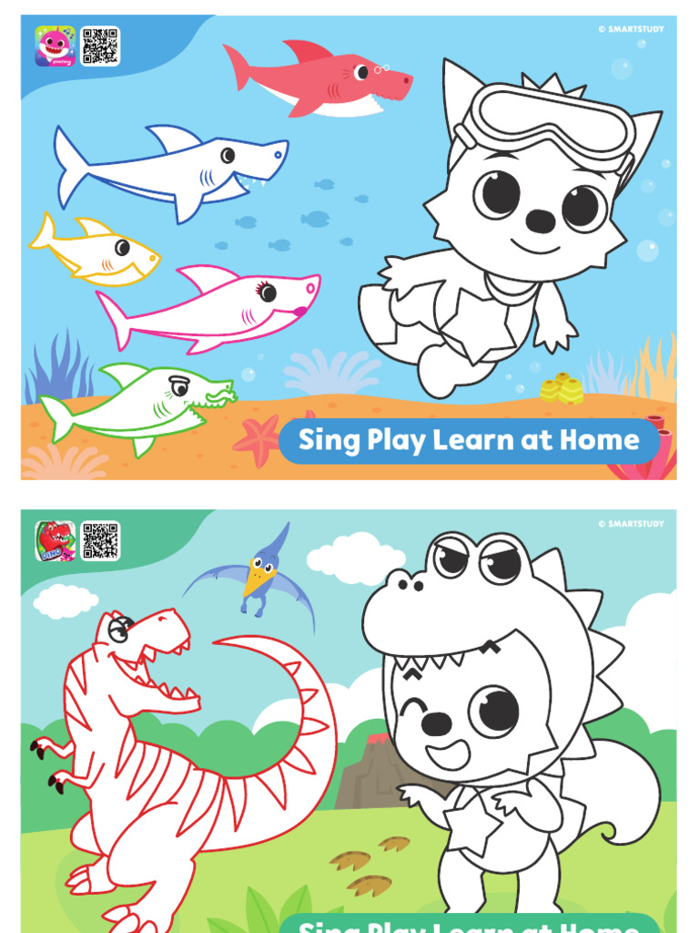 Pinkfong Coloring Pages for Home | PDF