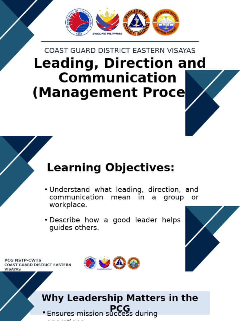 Leading, Direction and Communication (Management Process) (Autosaved ...