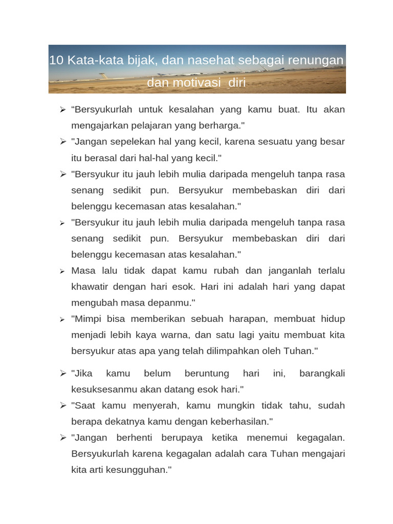 10 Kata Bijak | PDF