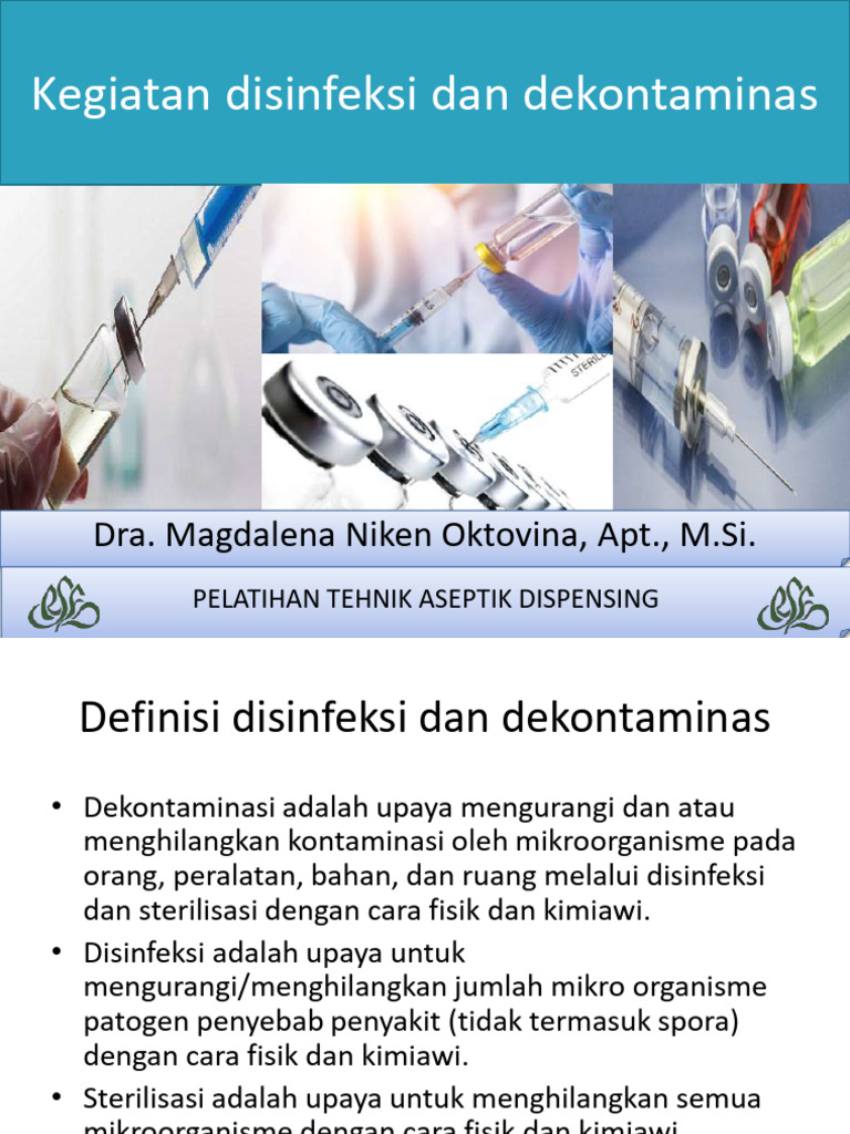 Disinfeksi dan Dekontaminasi Efektif | PDF
