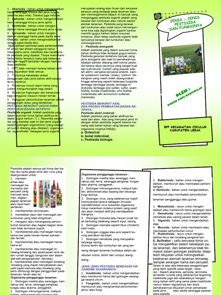 Folder Jenis-Jenis Pestisida | PDF