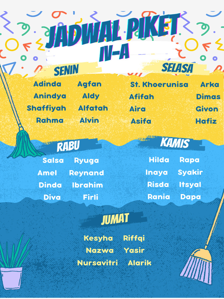 Jadwal Piket 4.a Fix | PDF