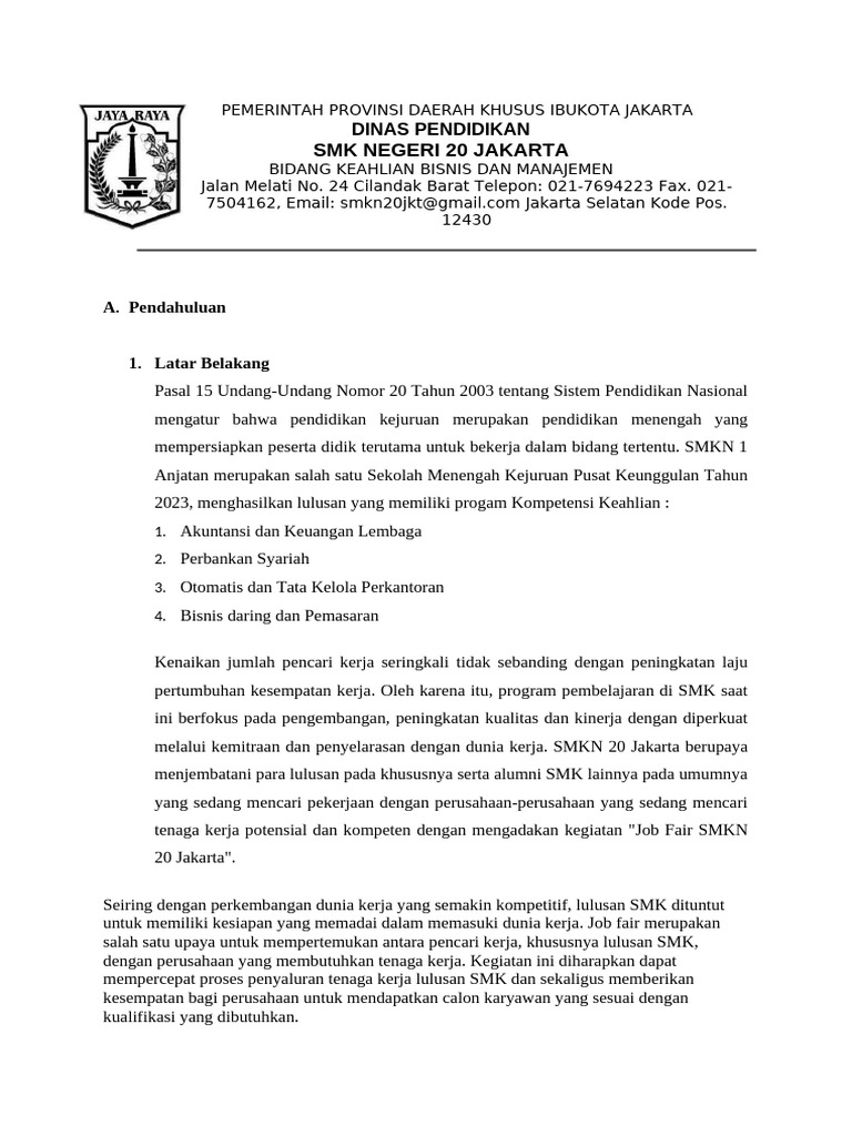 Proposal Job Fair | PDF