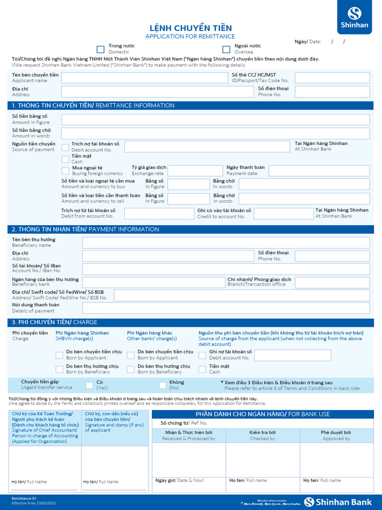 Remittance 01 Application For Remittance - Neww | PDF