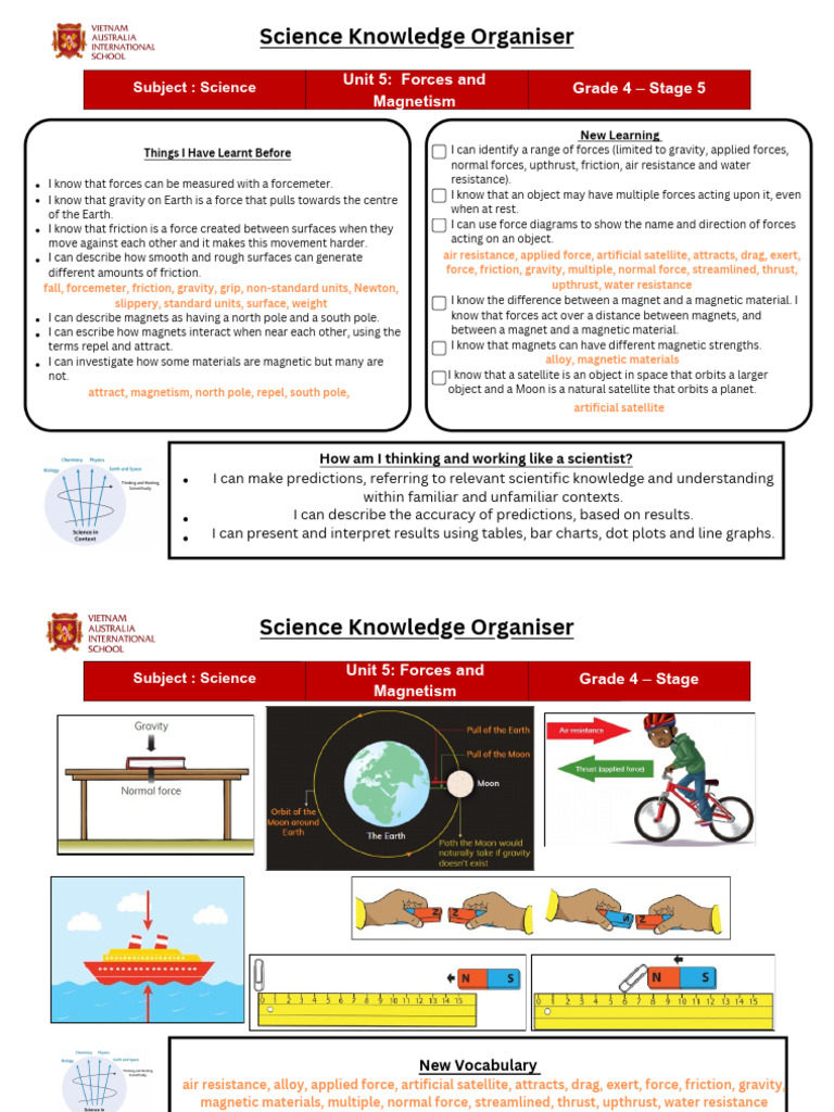 Forces and Magnetism for Grade 4 | PDF | Force | Gravity