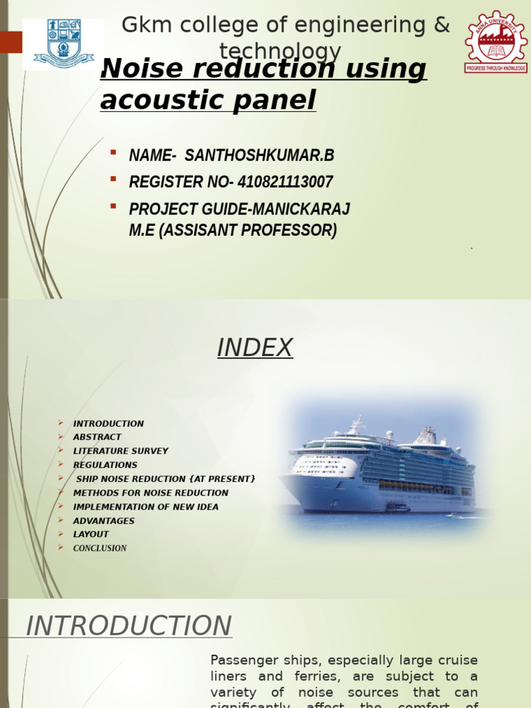 Acoustic Panel Solutions for Ship Noise Reduction | PDF | Noise