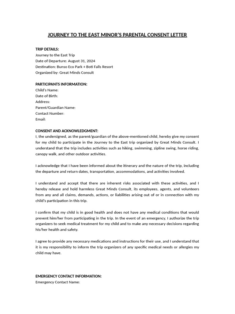 JTE Consent Letter | PDF