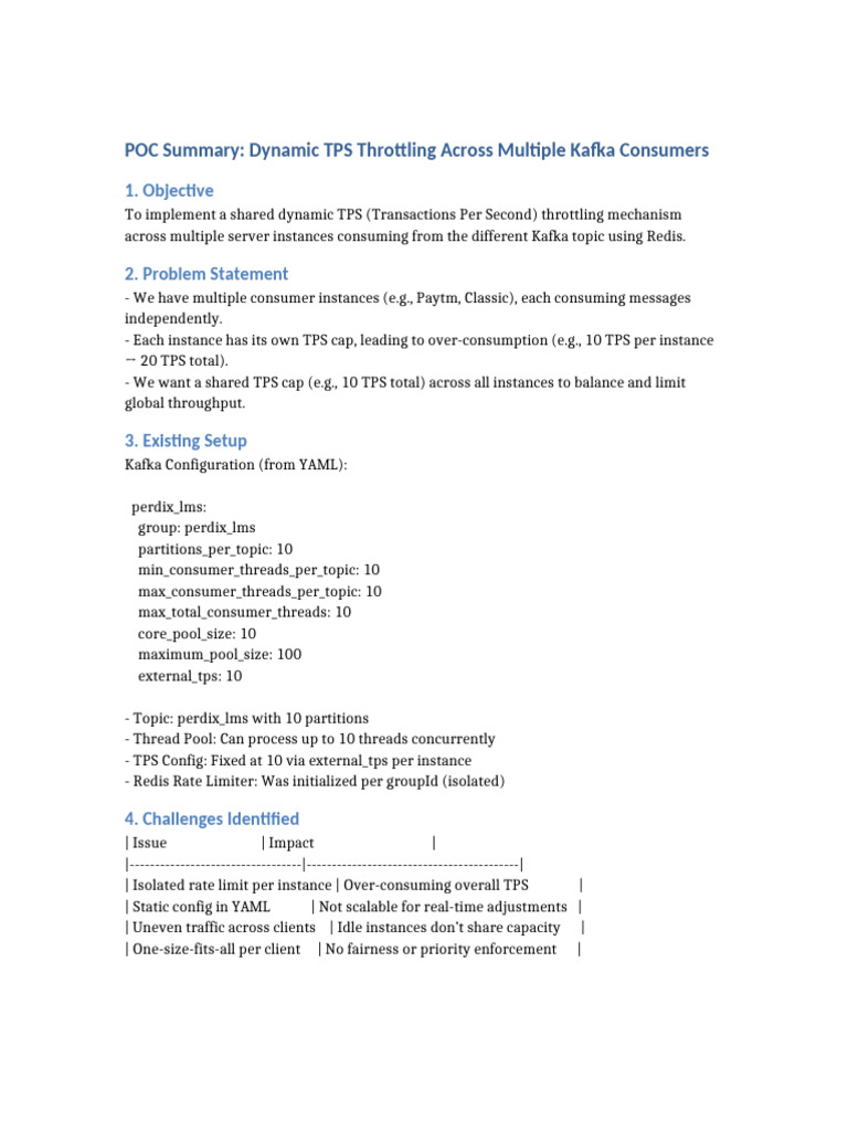 TPS Throttling POC Summary | PDF | Java (Programming Language) | Software Engineering