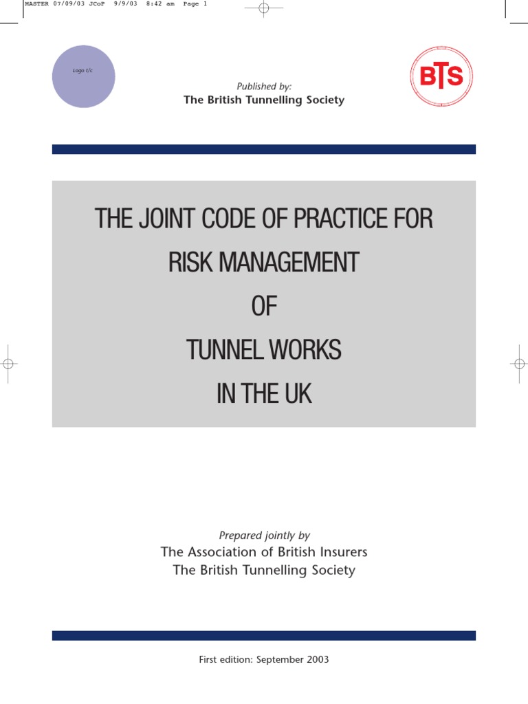Tunnel Code of Practice | PDF | Risk Management | Risk