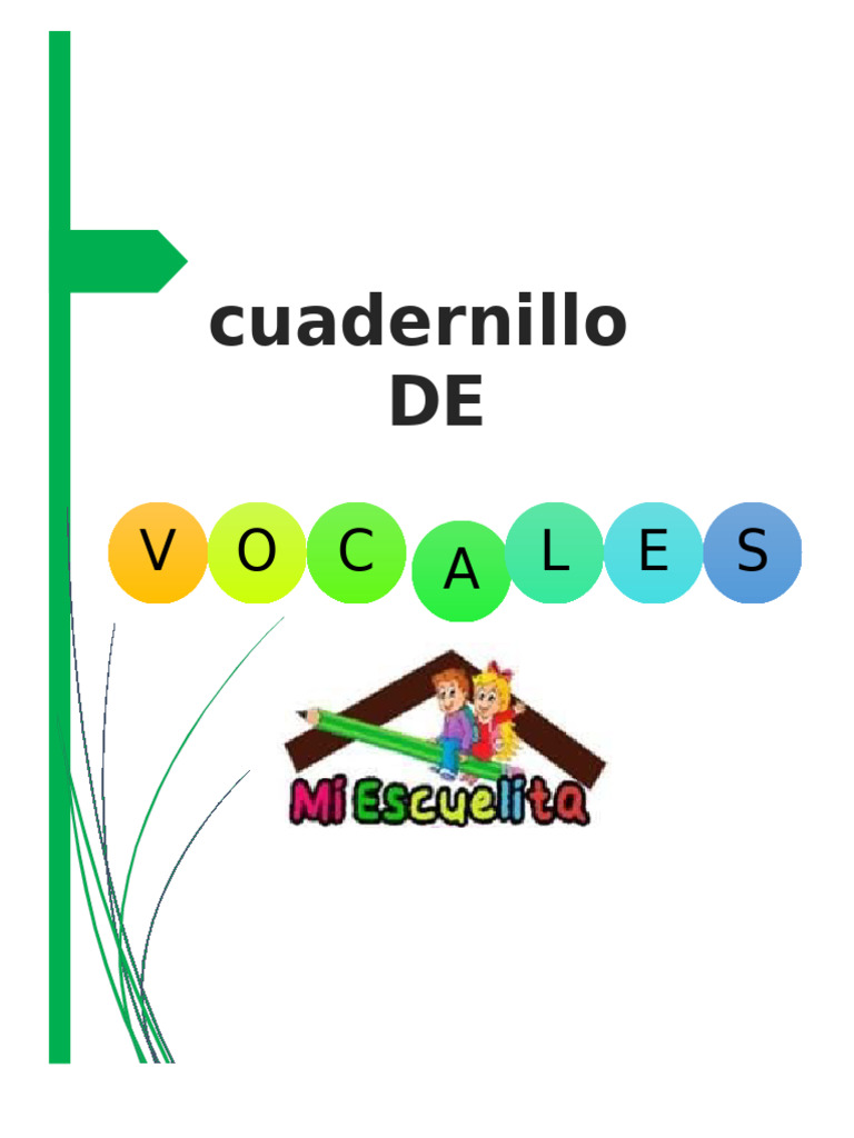 HOJAS DE TRABAJO PREESCOLARES Las Vocales | PDF